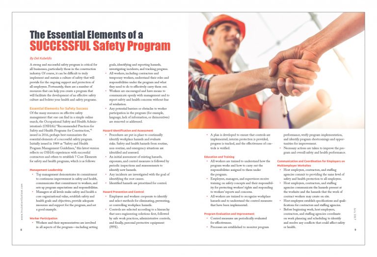 The Essential Elements of a Successful Safety Program - Insulation ...