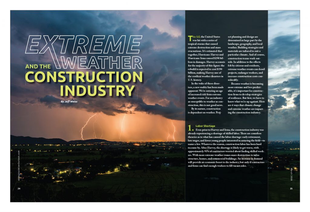 Extreme Weather and the Construction Industry - Insulation Outlook Magazine