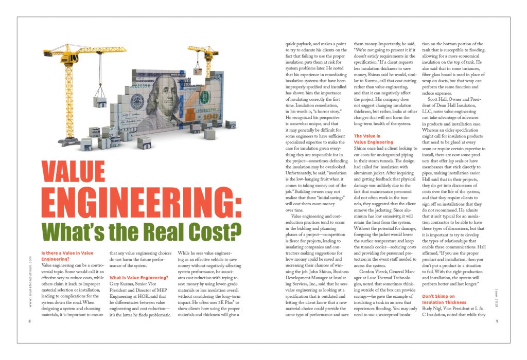 Value Engineering: What’s the Real Cost? - Insulation Outlook Magazine