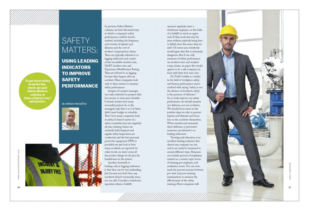 Safety Matters: Using Leading Indicators to Improve Safety Performance ...