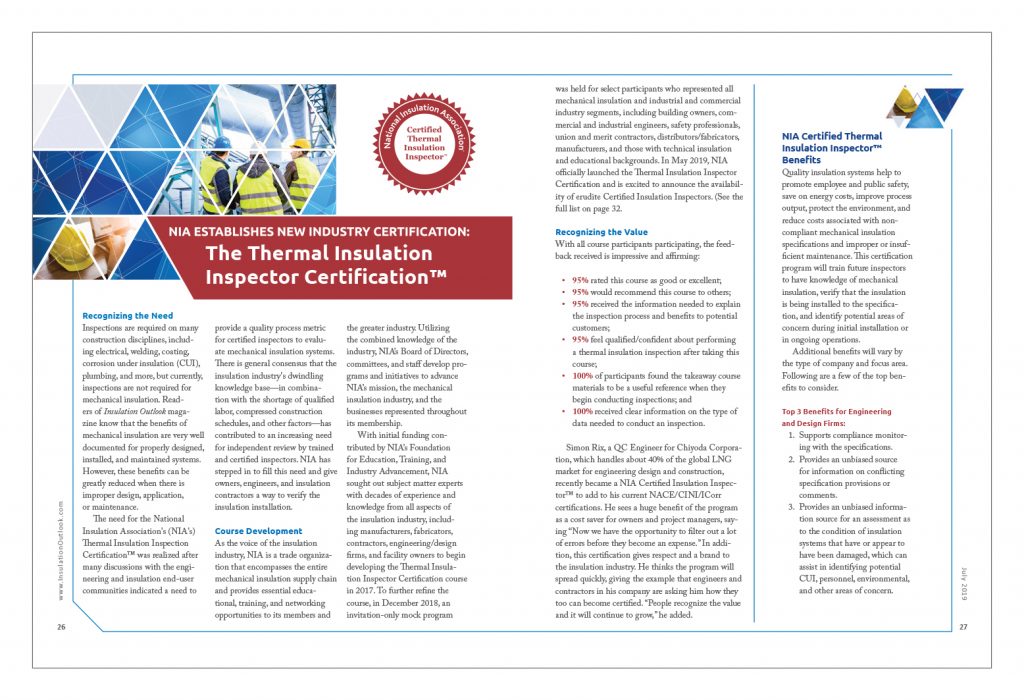 NIA Establishes New Industry Certification: The Thermal Insulation ...