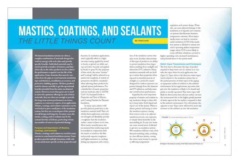 Mastics, Coatings, and Sealants: The Little Things Count - Insulation ...