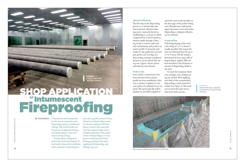Shop Application of Intumescent Fireproofing - Insulation Outlook Magazine