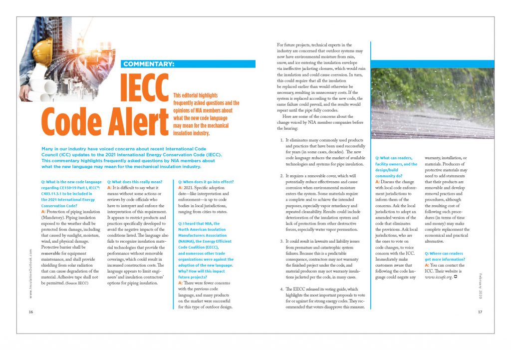 Commentary: IECC Code Alert - Insulation Outlook Magazine