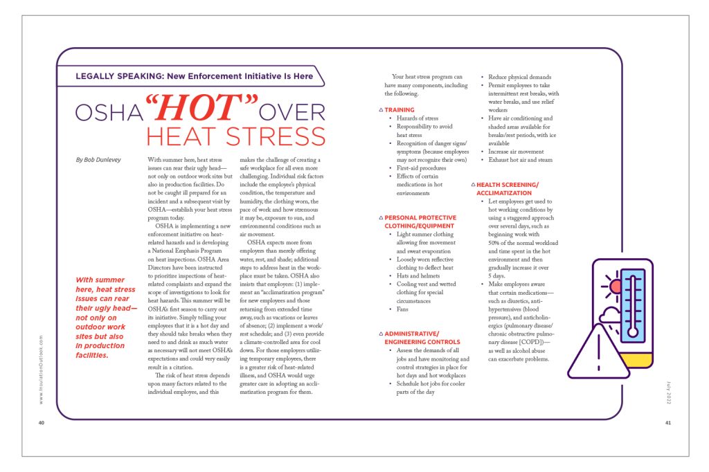 LEGALLY SPEAKING: New Enforcement Initiative Is Here—OSHA "Hot" Over ...