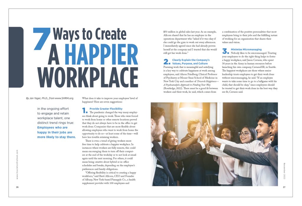 7 Ways to Create a Happier Workplace - Insulation Outlook Magazine