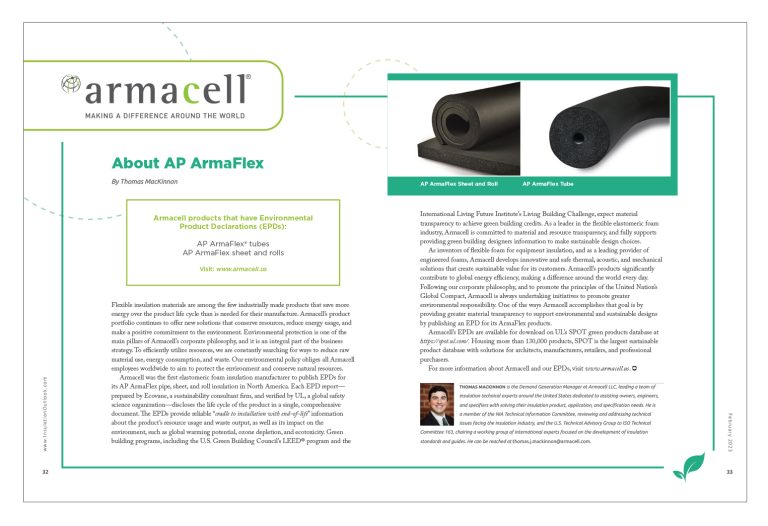 Armacell EPDs - Insulation Outlook Magazine