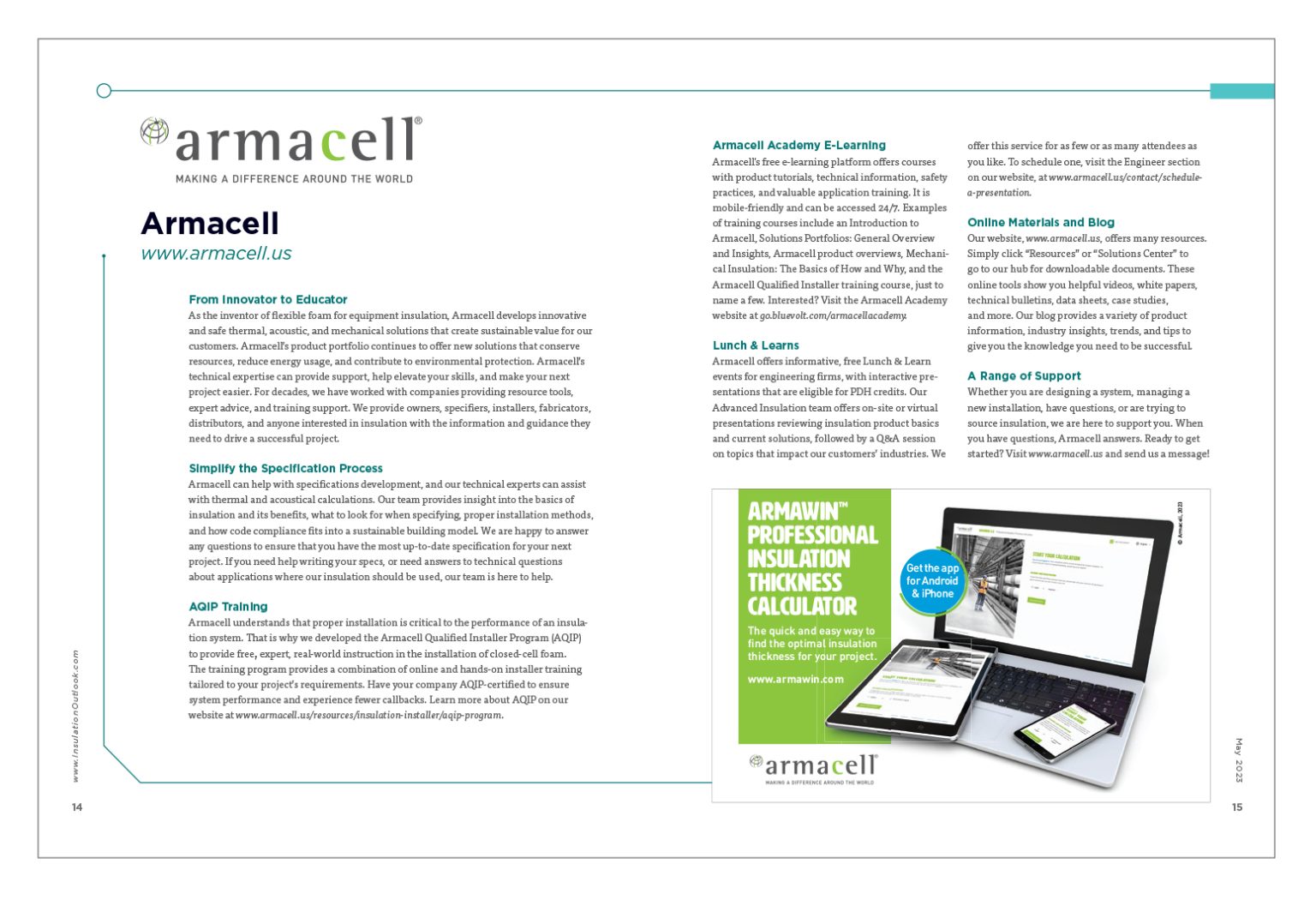 Armacell - Insulation Outlook Magazine