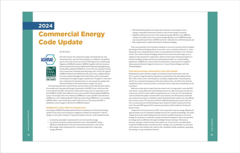 2024 Commercial Energy Code Update - Insulation Outlook Magazine